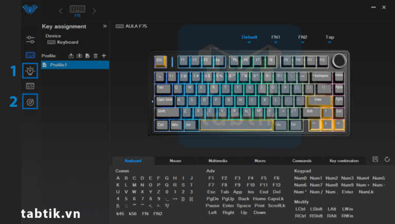 Hướng dẫn sử dụng Aula F75 - Tabtik - Keyboard