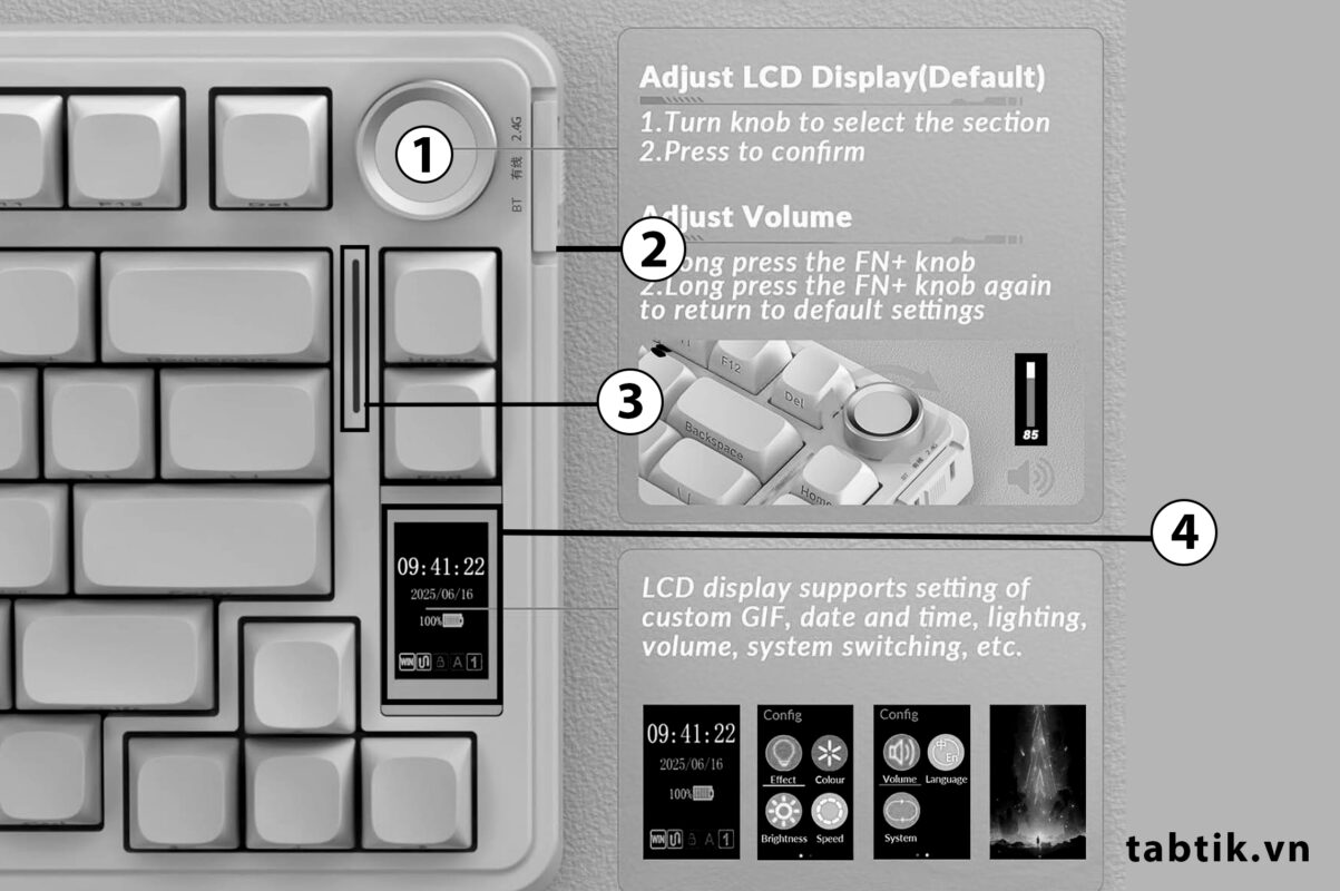 Hướng dẫn sử dụng Aula S75 PRO - Tabtik - Keyboard